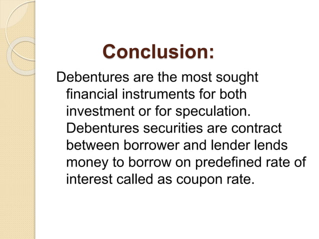 Debenture Market in India | PPT