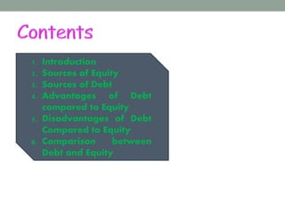 Debt vs equity | PPTX