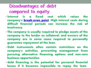 Debt vs equity | PPTX
