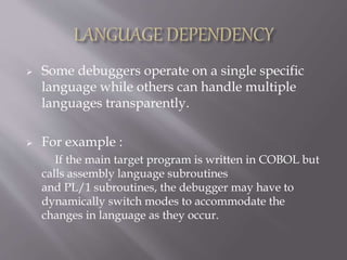Debuggers in system software | PPT