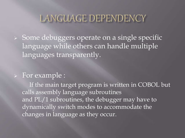 Debuggers in system software | PPT