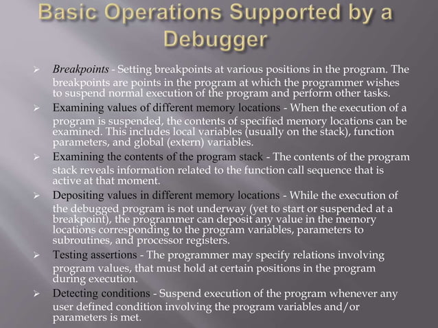 Debuggers in system software | PPT