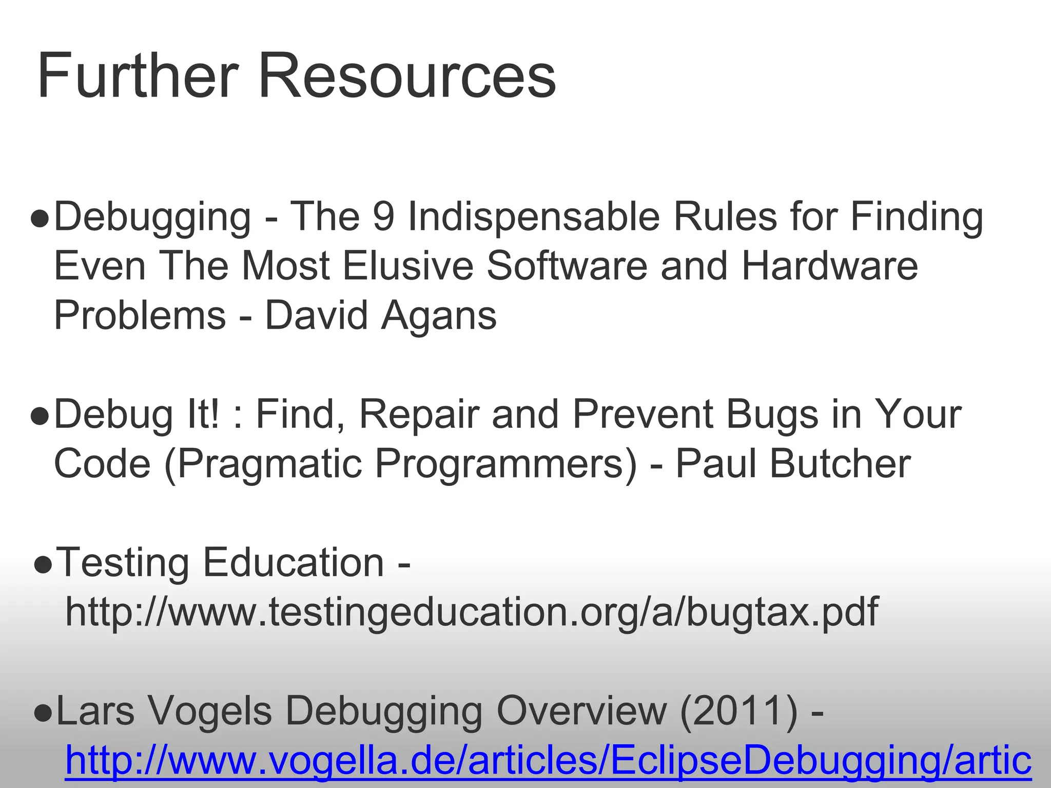 Debugging | PPTX