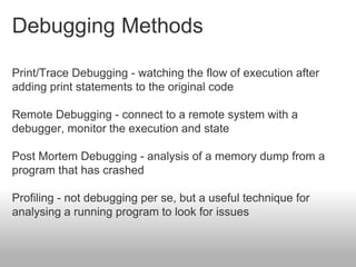 Debugging | PPTX