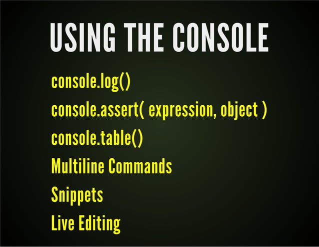 Debugging Javascript | PPT