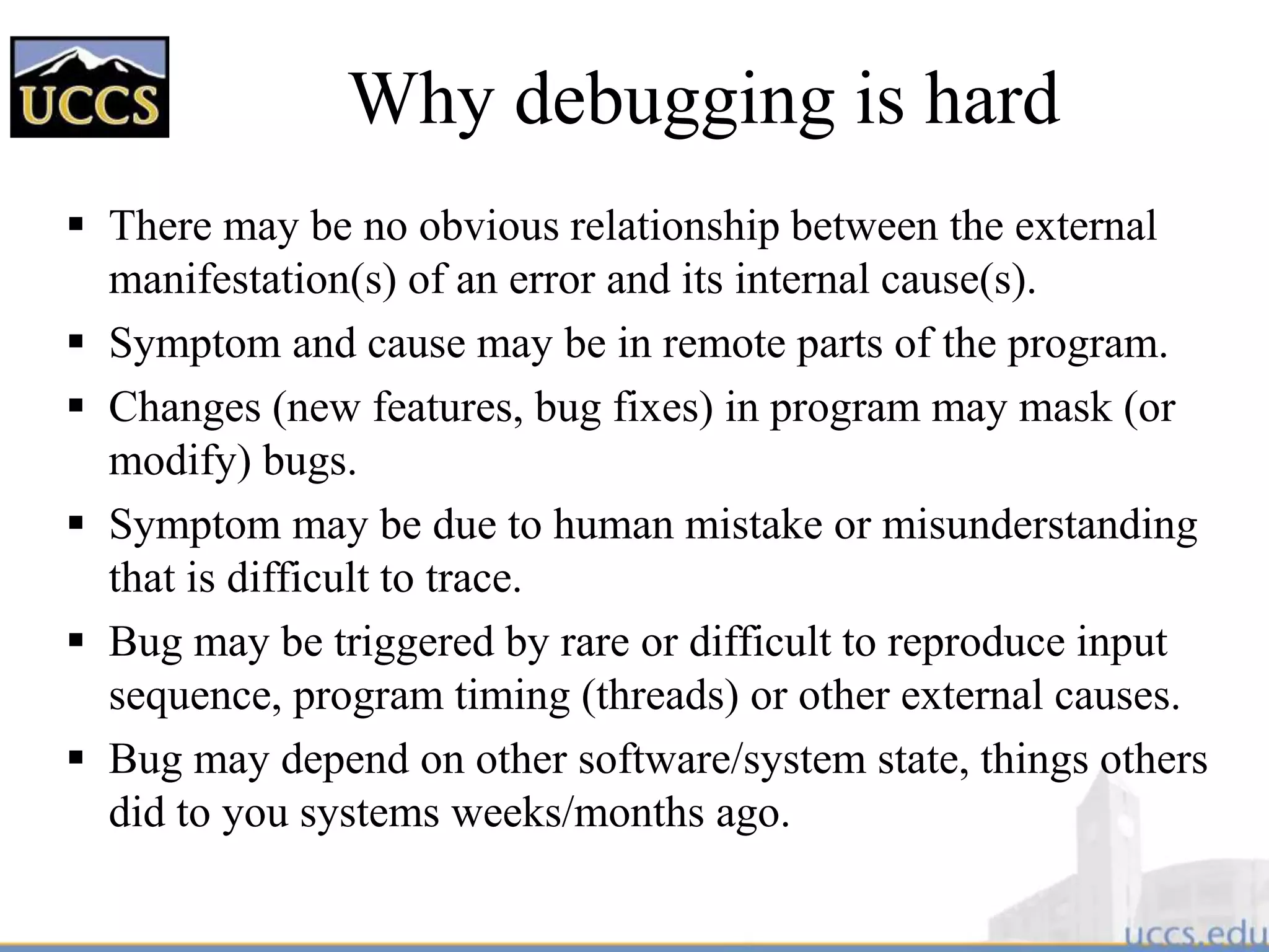 Debugging 1ppt Programming Languages Computing
