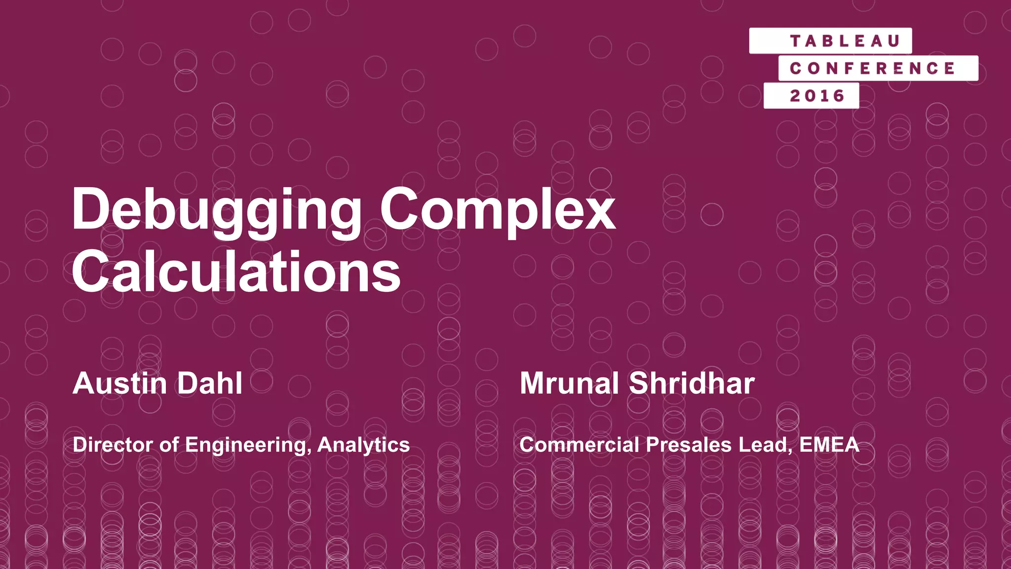 Debugging Complex Calcs | PPT