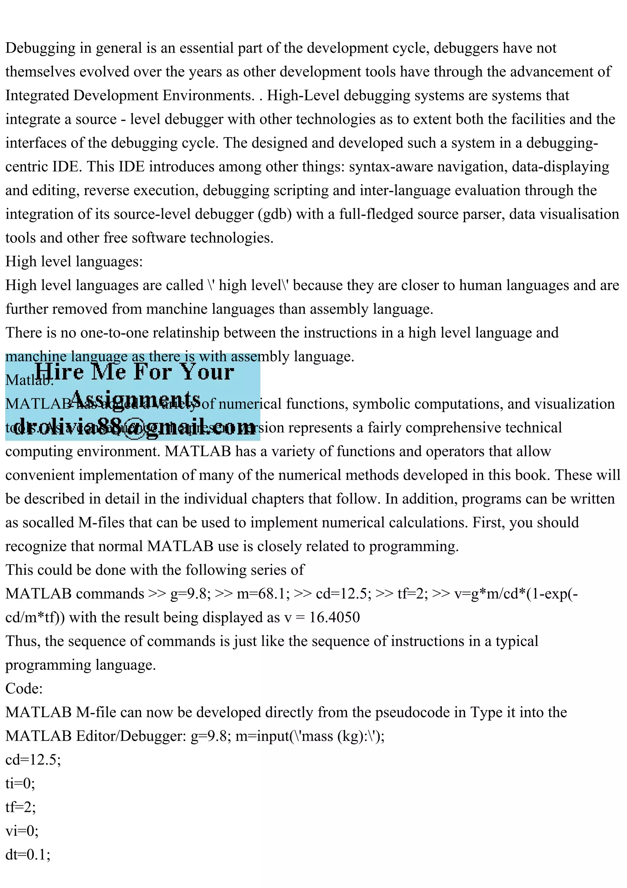 Debugging in general is an essential part of the development cycle, .pdf