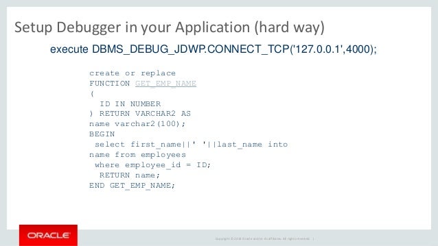Debugging Plsql With Oracle Sql Developer