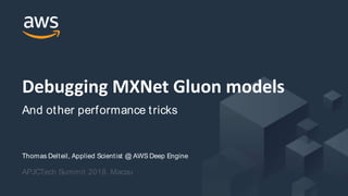 Debugging and Performance tricks for MXNet Gluon | PPT