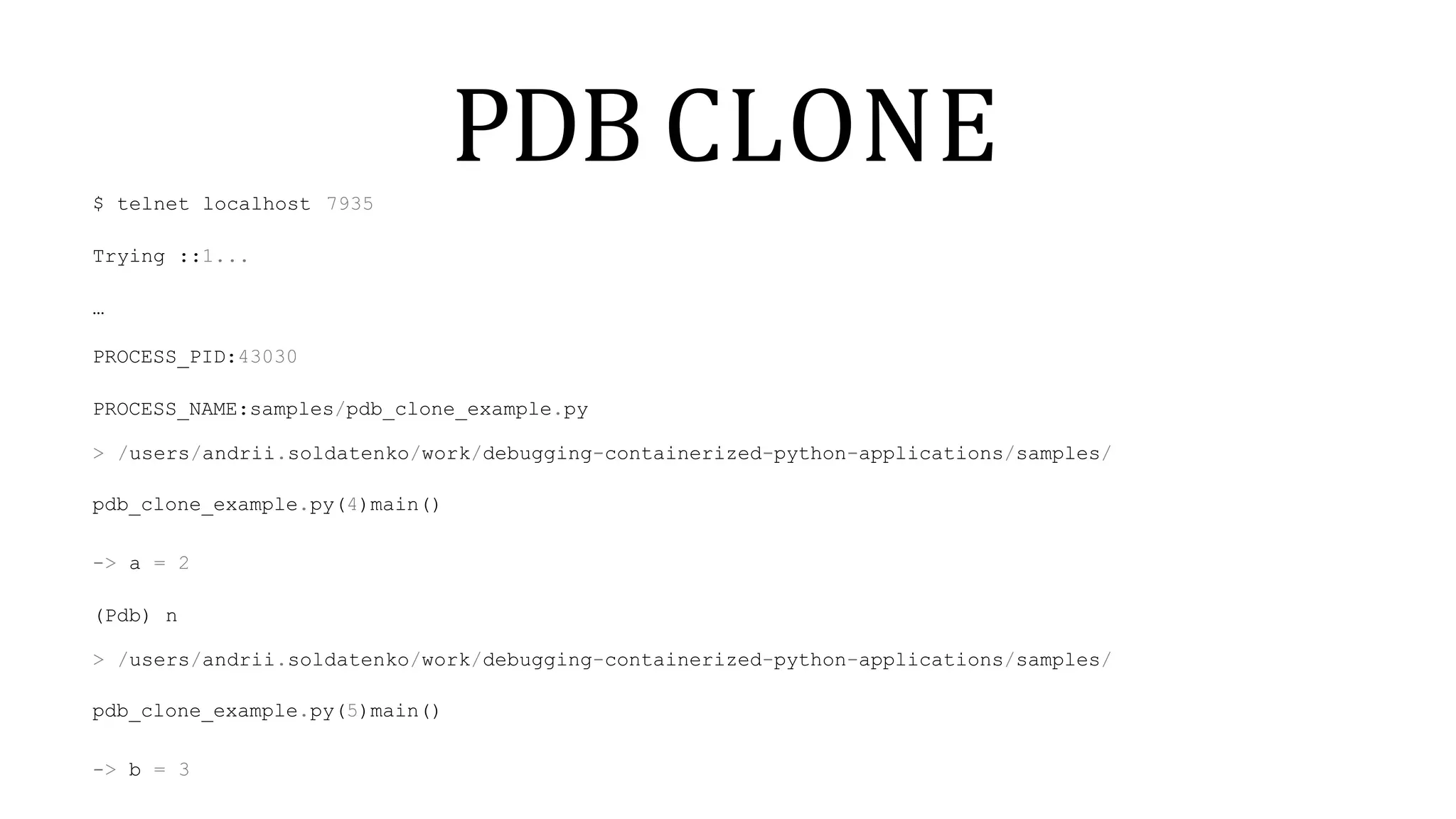 "Debugging python applications inside k8s environment", Andrii Soldatenko | PPTX