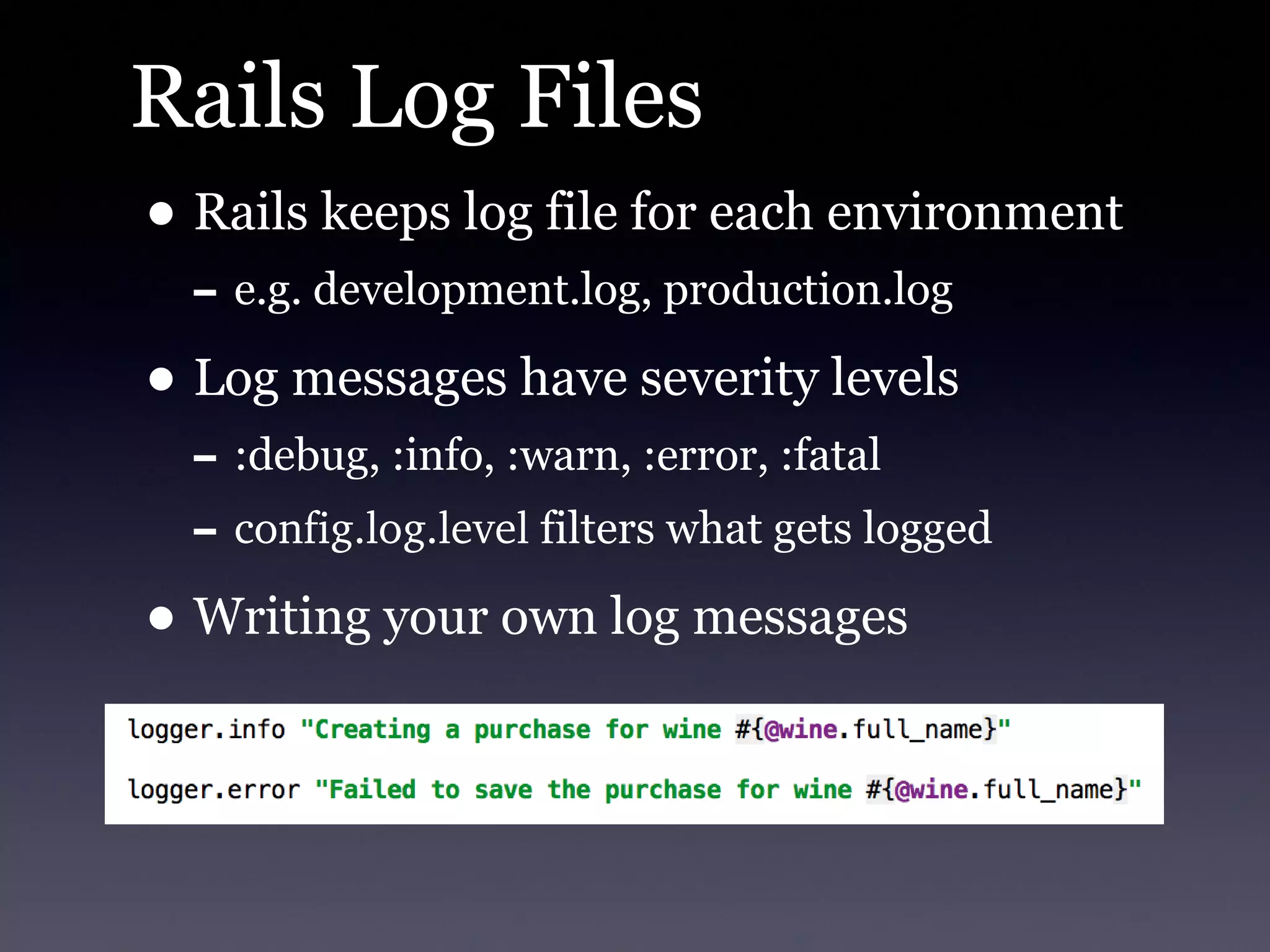Debugging rails | PPT