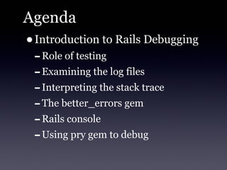 Debugging rails | PPT