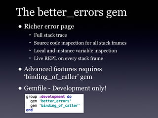 Debugging rails | PPT