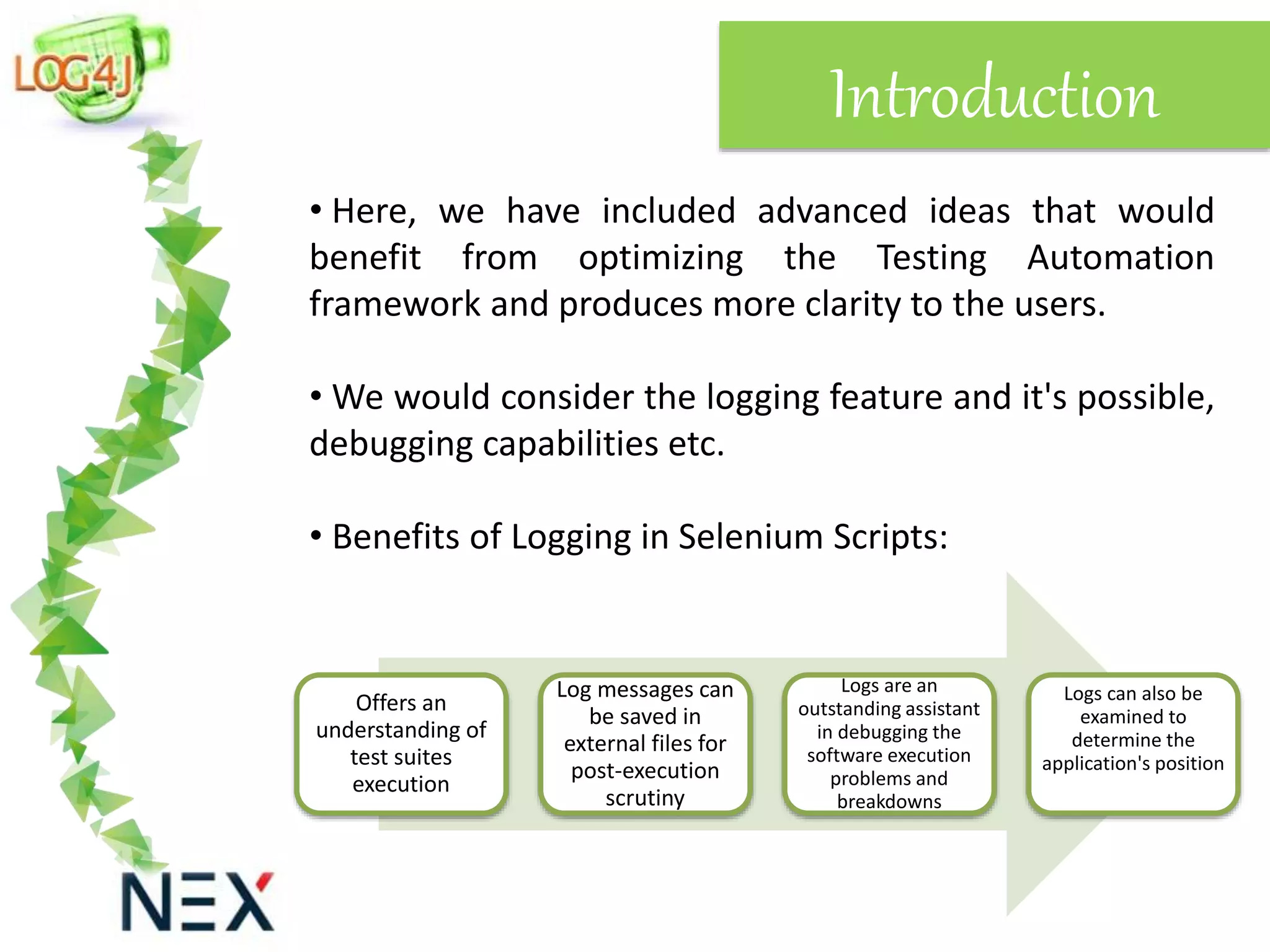 Log4j With Selenium Tutorial How To Setup Log4j Logging In Selenium Automation Framework Ppt