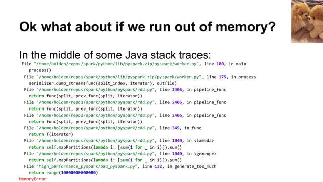 Debugging Apache Spark - Scala & Python super happy fun times 2017 | PDF