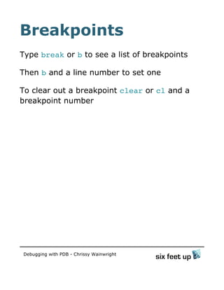 Debugging with PDB | PDF