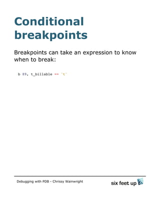 Debugging with PDB | PDF