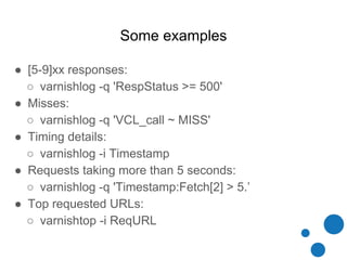 Debugging your varnish instance | PDF