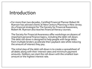 Basics of the Debt Roll-Down Strategy | PPT