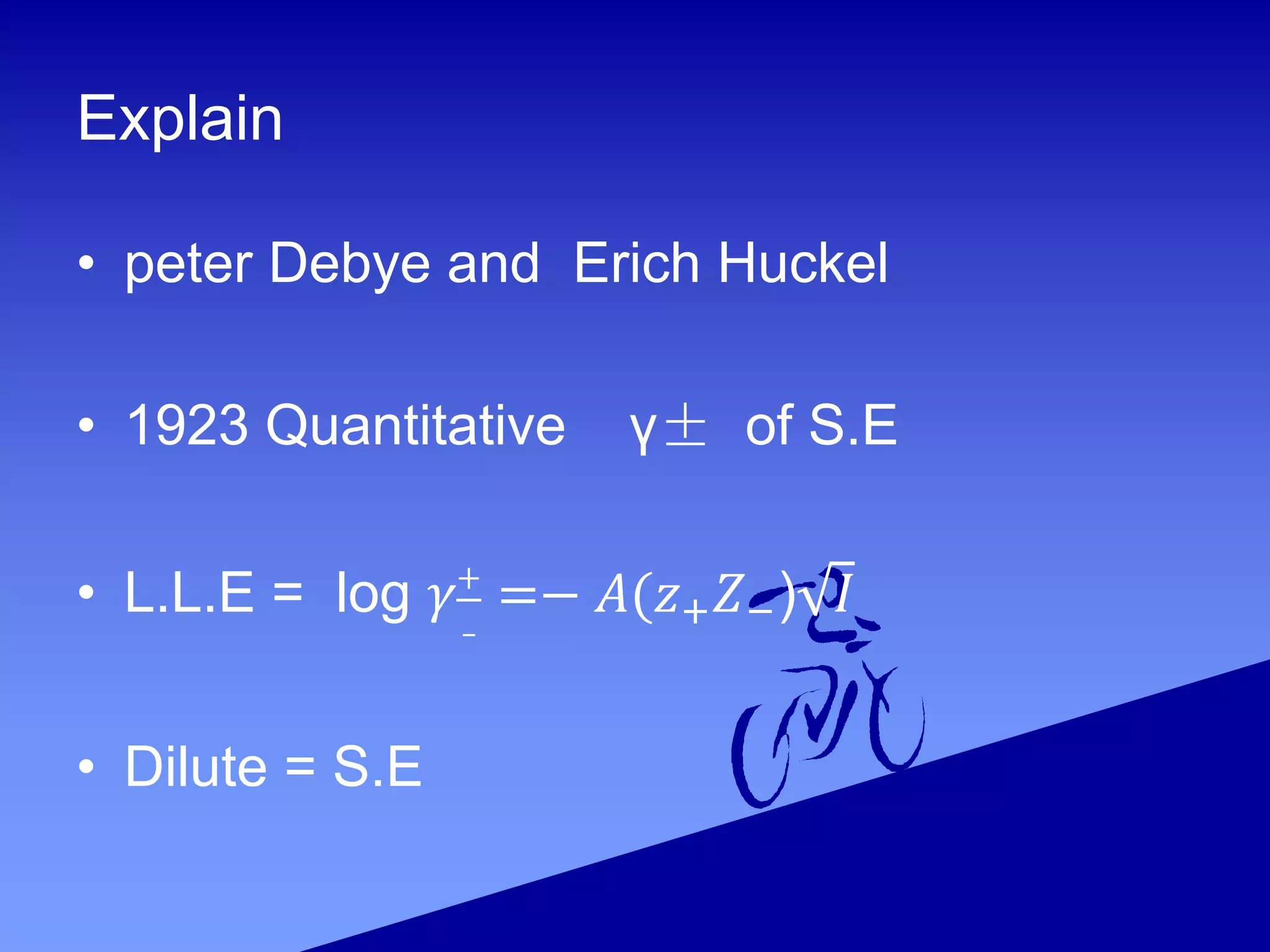 Debye huckel limiting law mathematical | PDF | Chemistry | Science