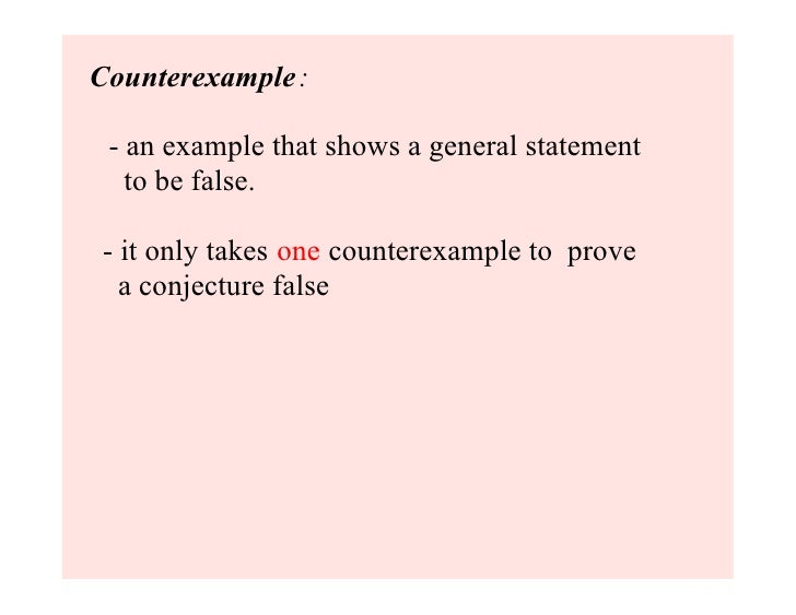Dec 10 Counterexamples Dec 10 Counterexamples