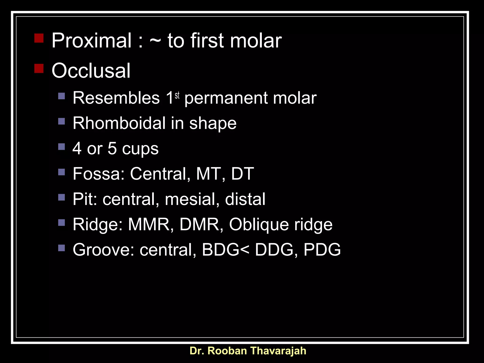 Morphology of Human Deciduous Maxillary Molar Tooth | PPT