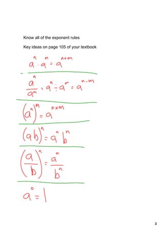 Dec. 1 Exponents Test Review | PDF