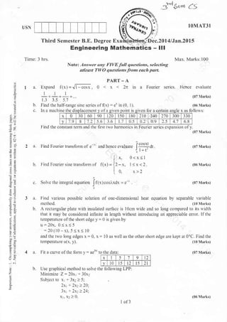 3rd Semester (December; January-2014)Computer Science and Information ...
