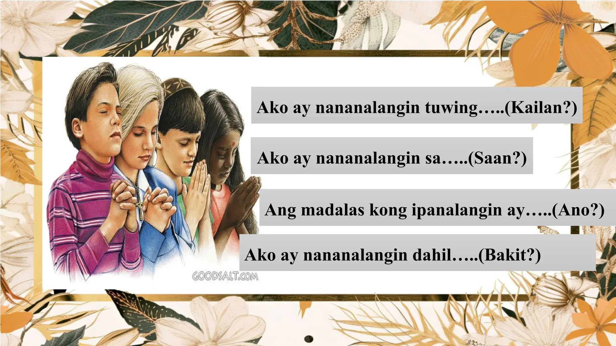 Ama Namin (Mga panalangin na nagsasabuhay sa Hesukristo) | PPTX