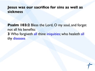Jesus, Our Substitute For Sin and Sickness | PDF