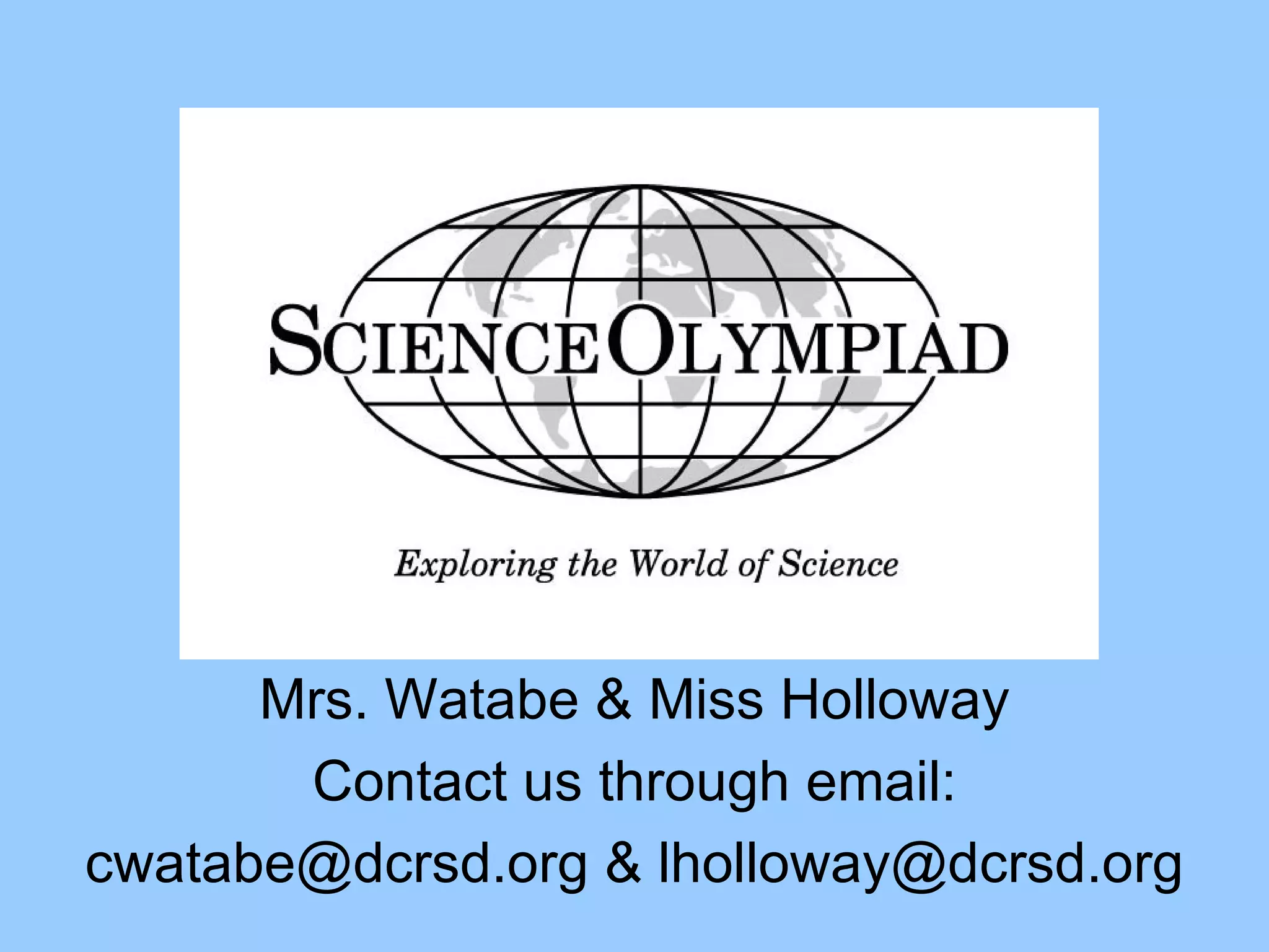 Dec13th scienceolympiadmeetingparents | PPT