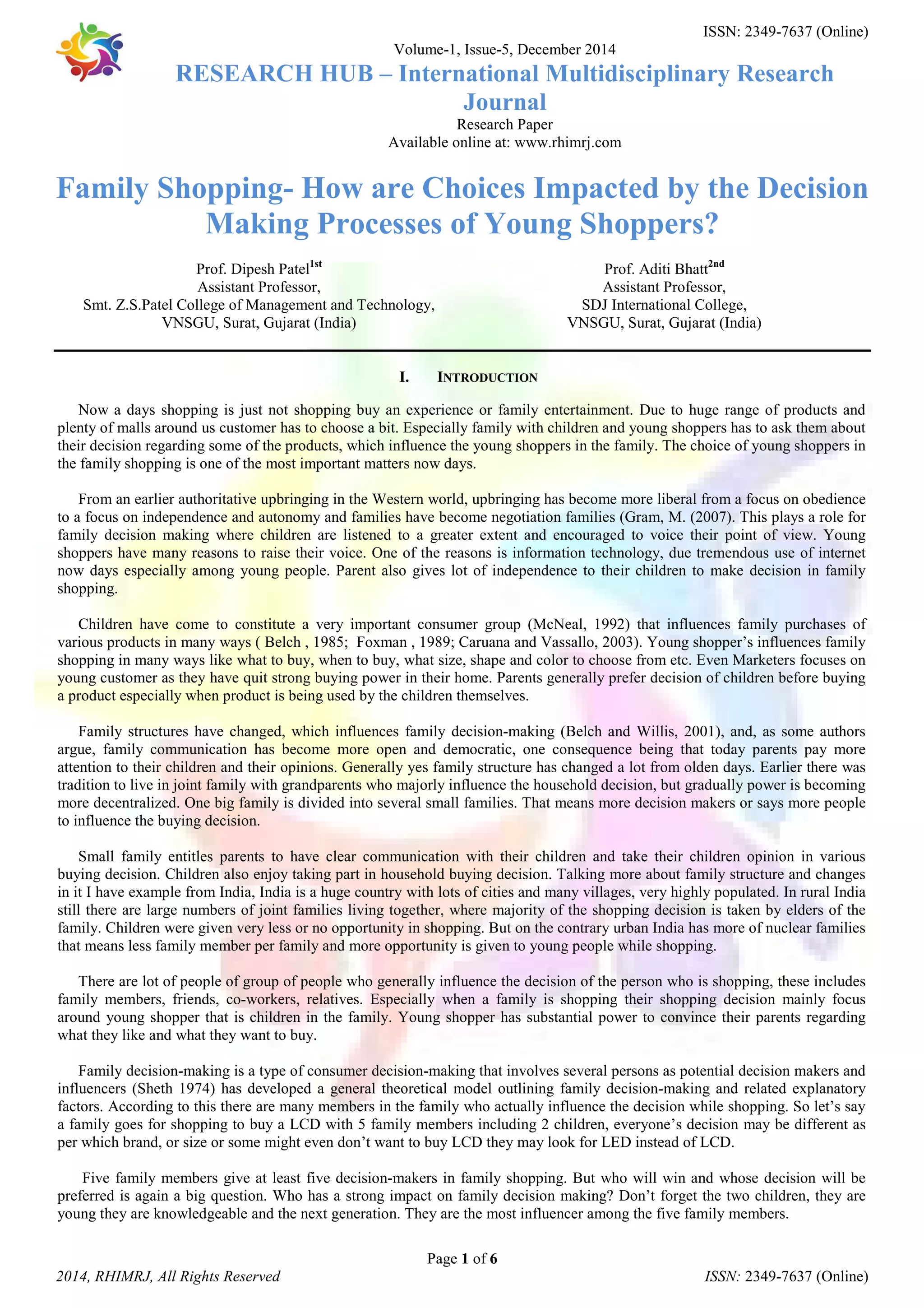 Family Shopping- How are Choices Impacted by the Decision Making ...