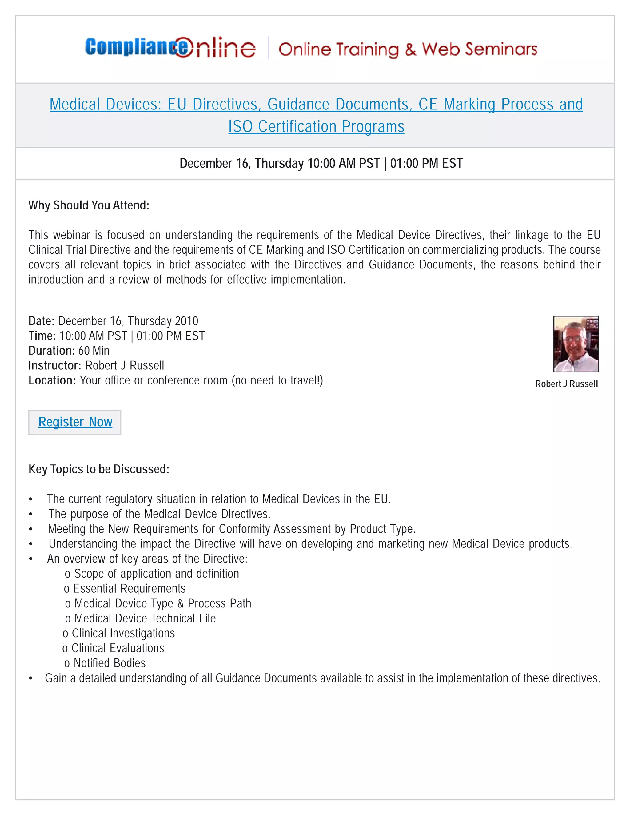 Medical Devices: EU Directives, Guidance Documents, CE Marking Process ...