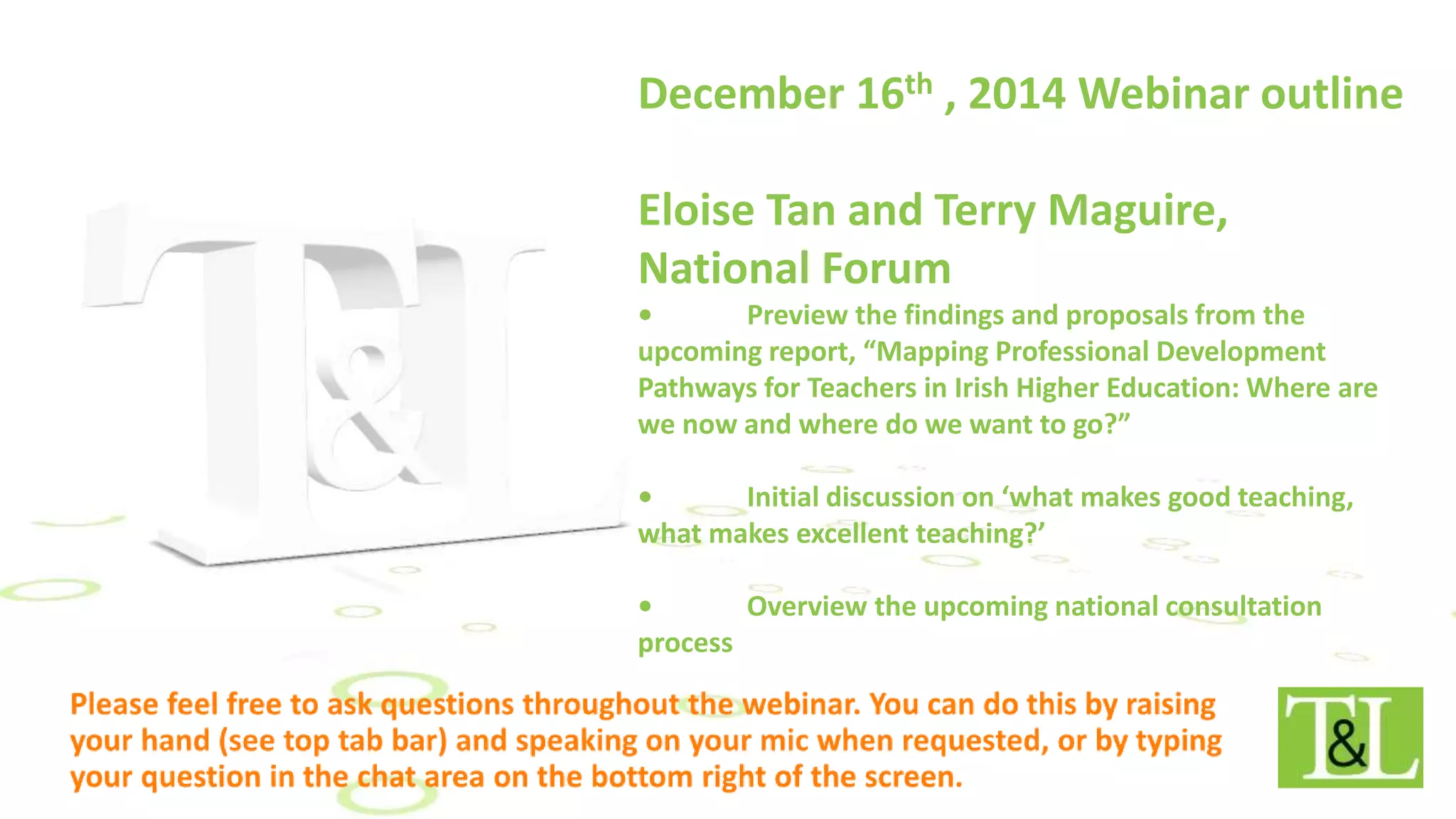 National Forum Update on Professional Development Framework | PPT