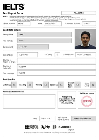 Purchase a Genuine and valid IELTS Certificate | PDF
