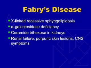 LIPID STORAGE DISEASES MUHAMMAD MUSTANSAR FJMC LAHORE | PPT