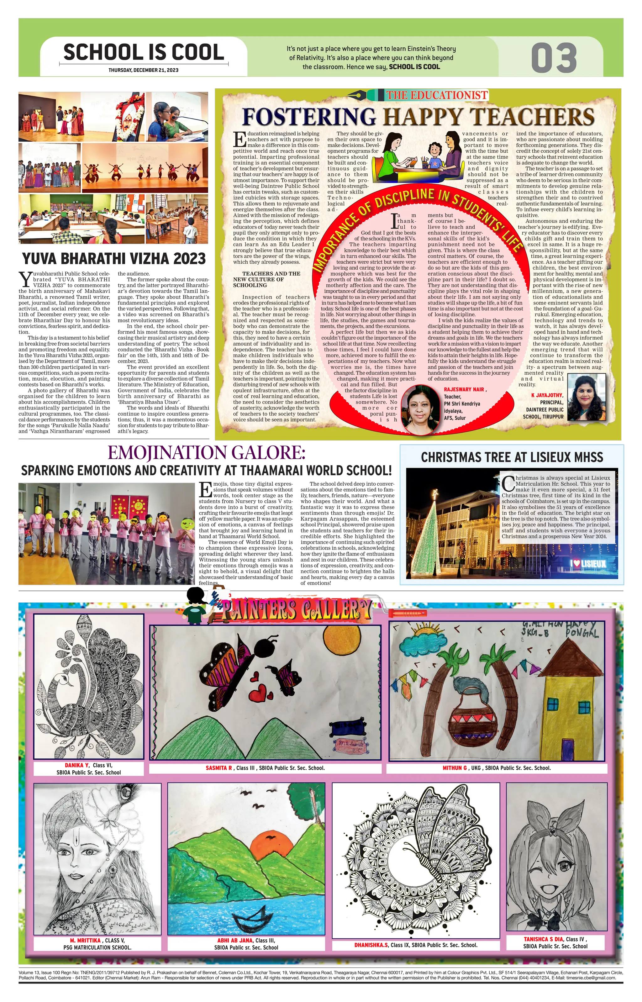 best cbse school in tamilnadu - Yuvabharathi | PDF