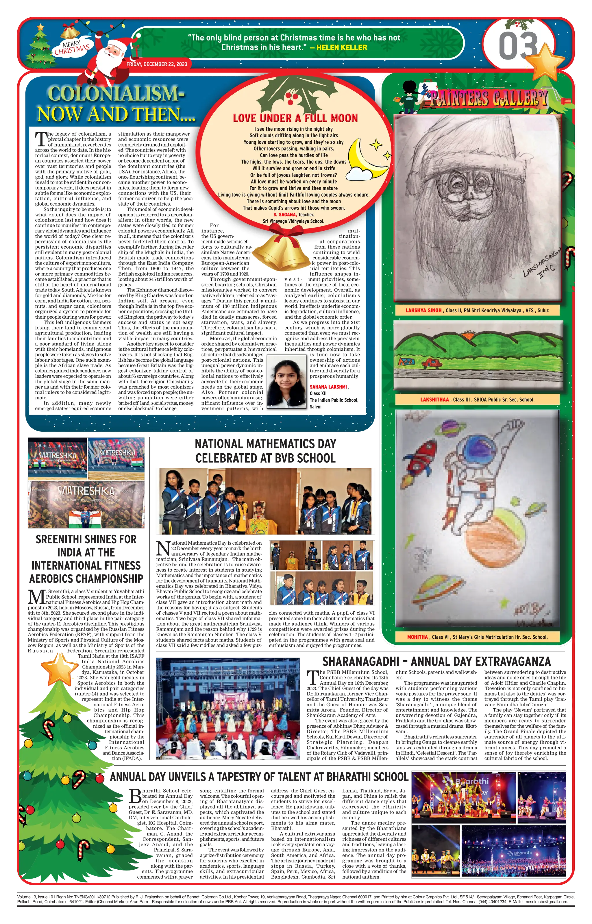 ANNUAL DAY UNVEILS A TAPESTRY OF TALENT AT BHARATHI SCHOOL | PDF