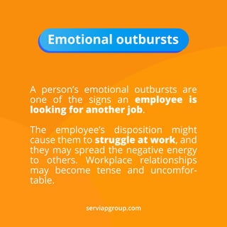 Warning signs that you are losing an employee | PDF