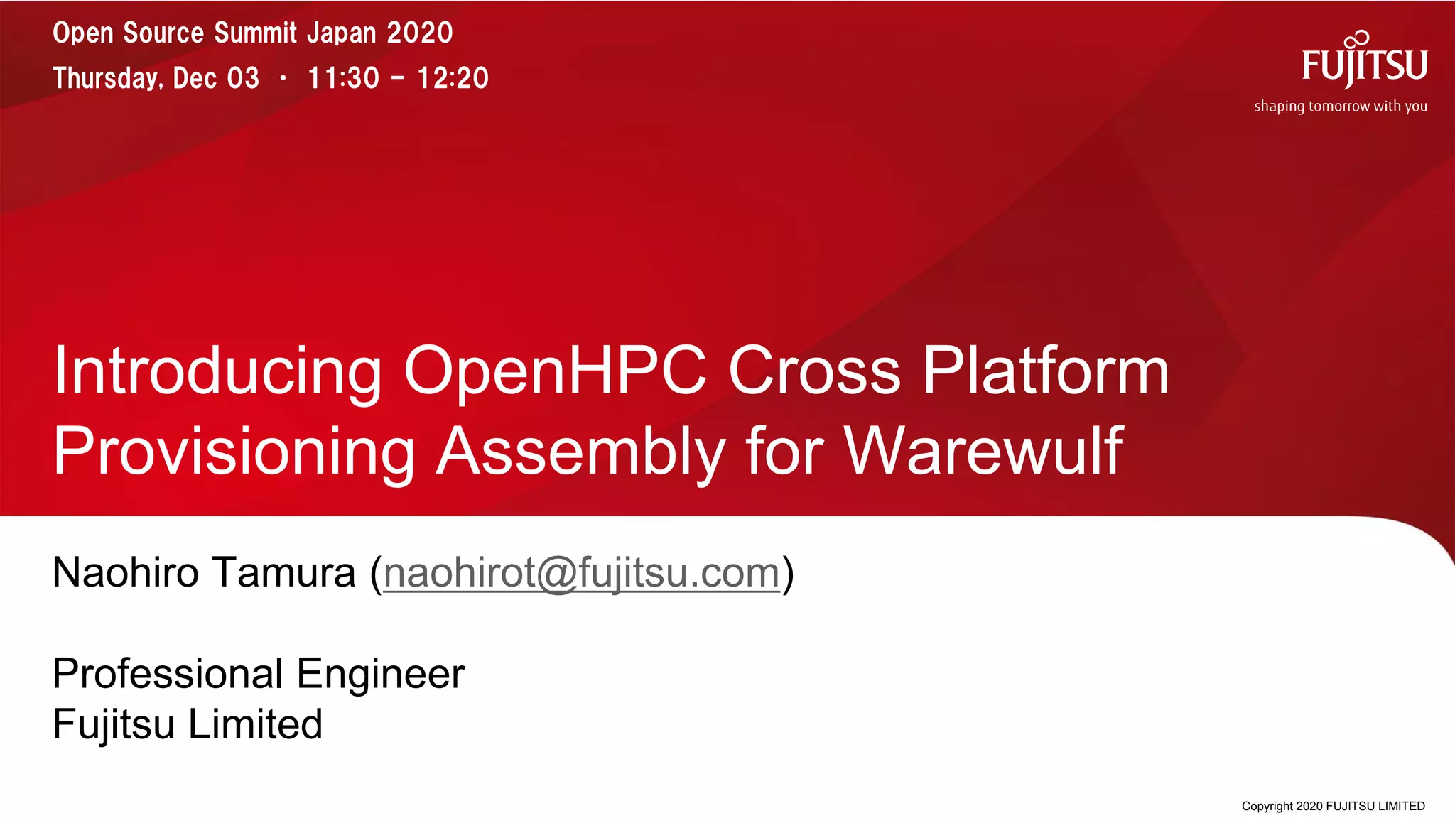 Introducing OpenHPC Cross Platform Provisioning Assembly for Warewulf | PPT