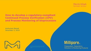 Webinar: How to Develop a Regulatory-compliant Continued Process Verification (CPV) and Process ...