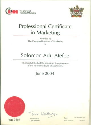 Solomon Adu Atefoe | PDF