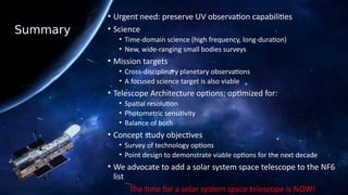 Space telescope for solar system science | PDF