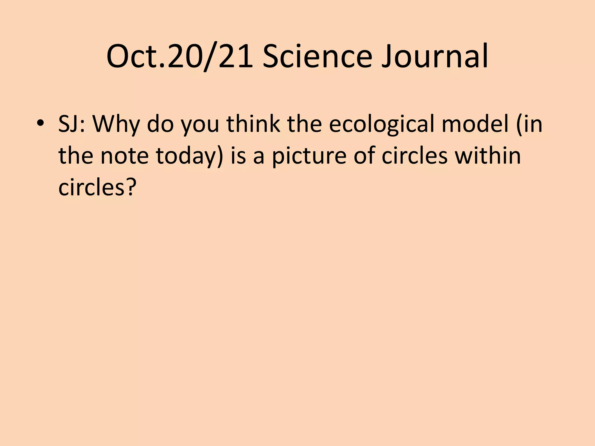Ecology: Levels of Organization | PPTX