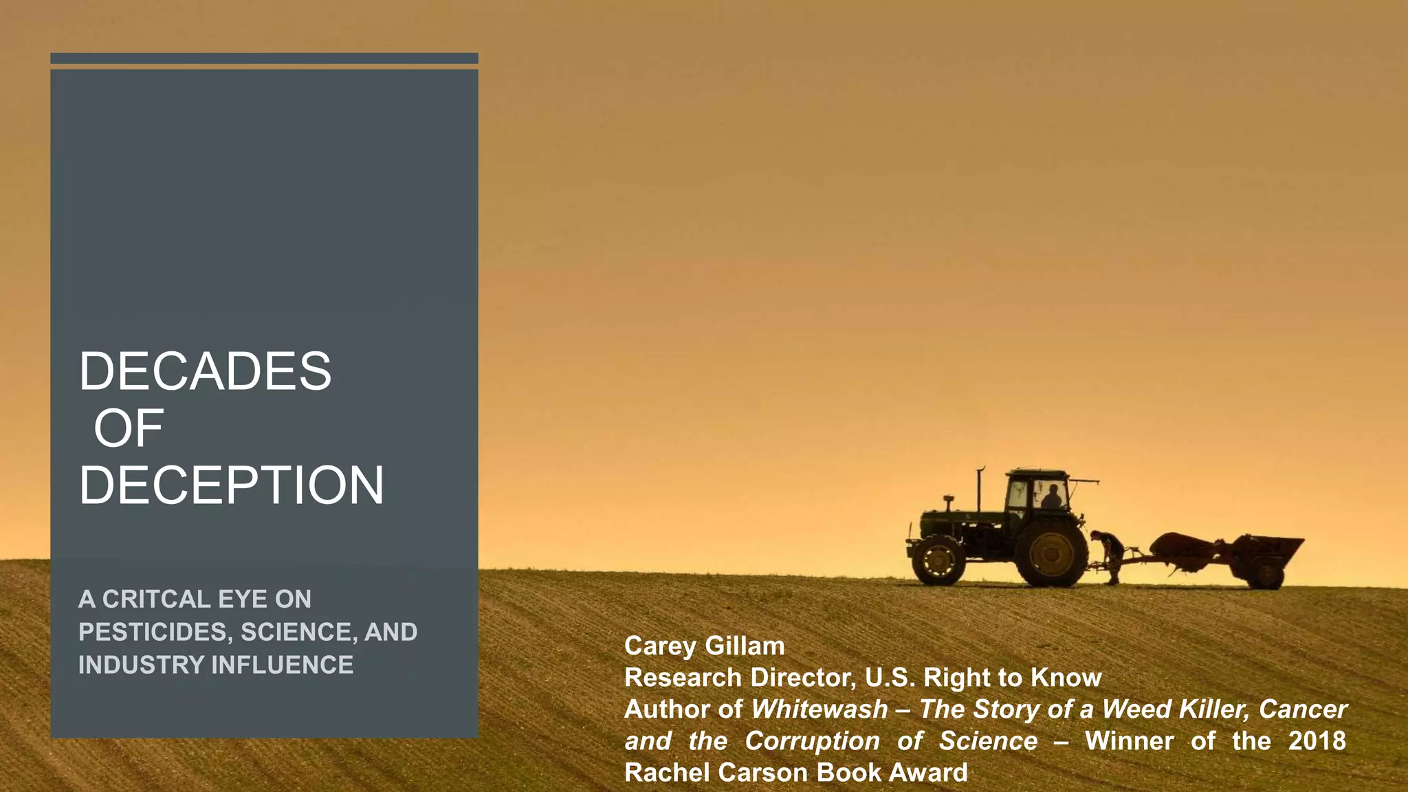 Decades of Deception November 2020 presentation in Thailand | PPT