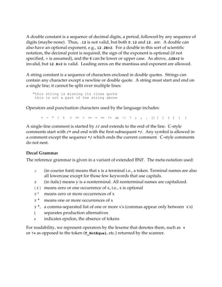 Decaf language specification | PDF