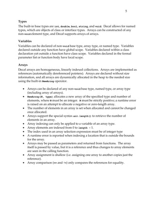 Decaf language specification | PDF