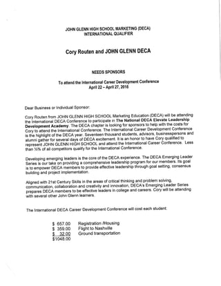 Deca international - Sponsorship Packet | PDF