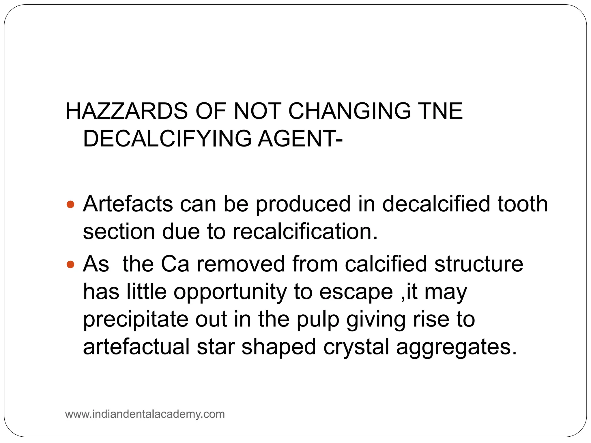 DECALCIFICATION AND PREPARATION OF GROUND SECTION OF TEETH /certified ...
